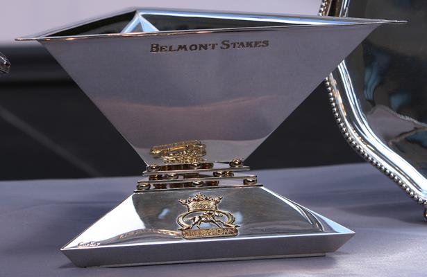The Triple Crown trophy has a new look for Justify's attempt